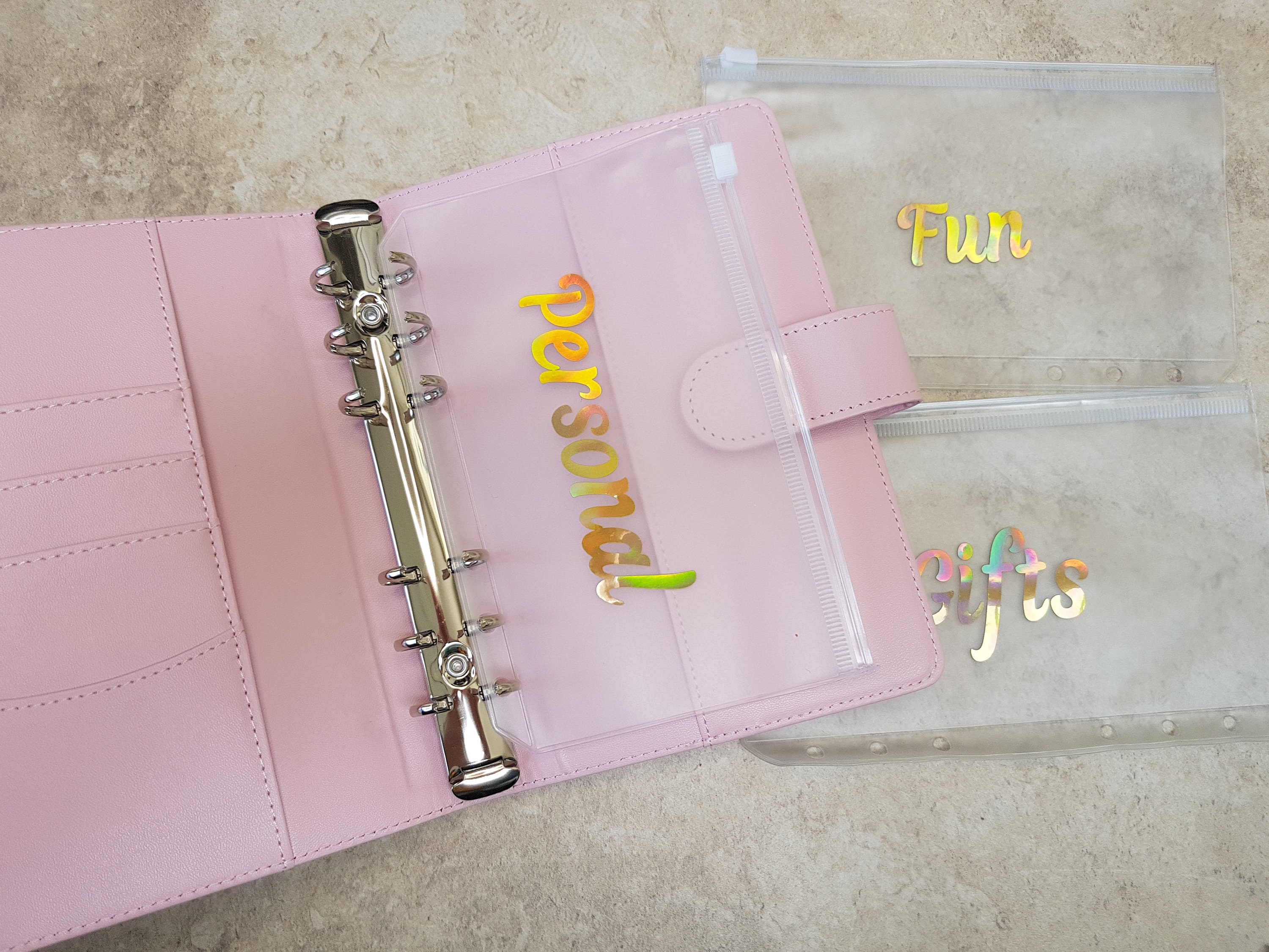 Pink CASH ENVELOPES & BINDER Cash Wallets. A6 Ring Binder | Etsy