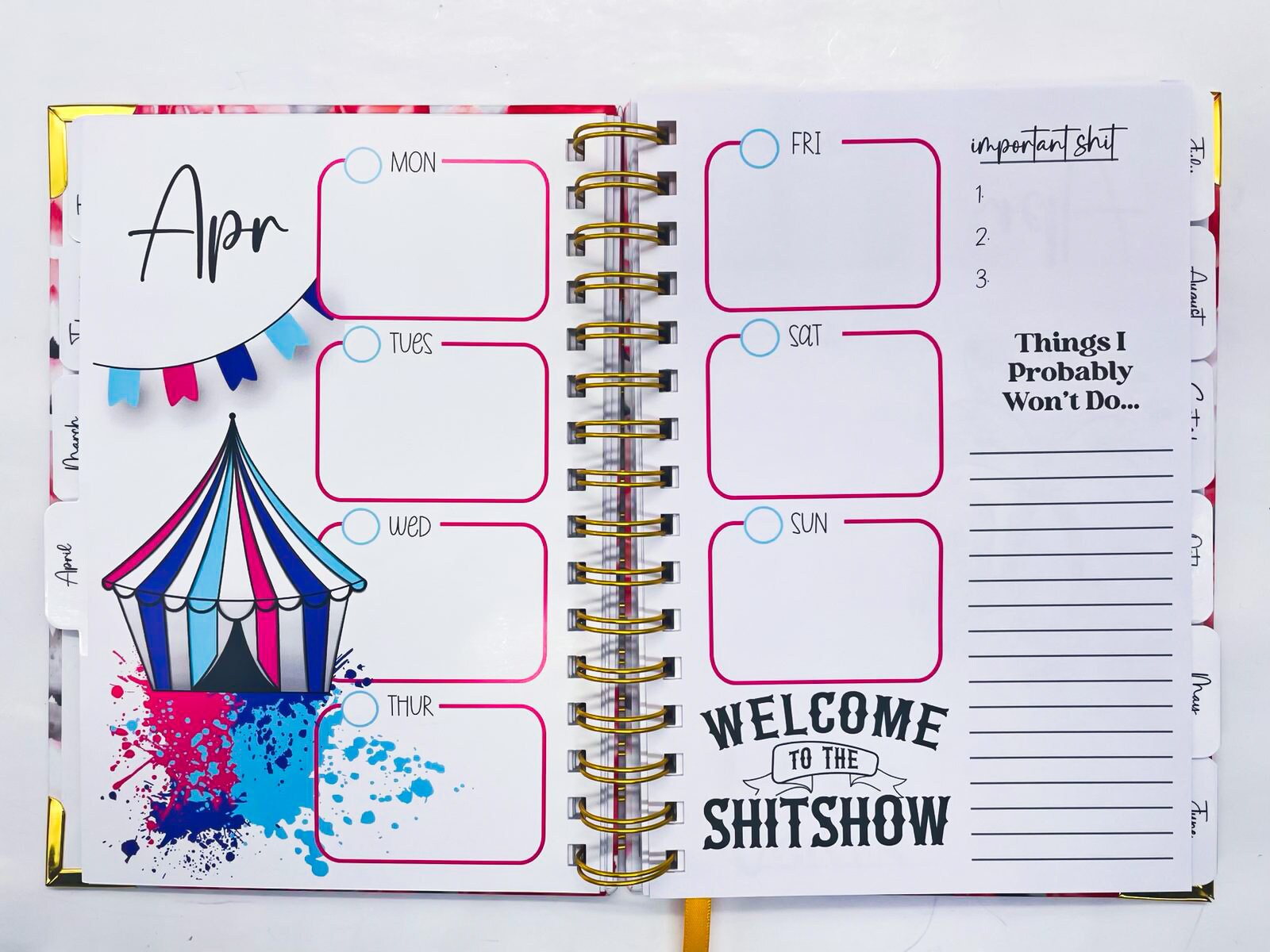 Get Shit Done Sweary Planner | Undated Planner | Funny Planner ...