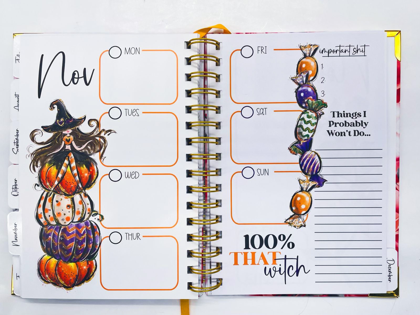 Make Today Your Bitch Sweary Planner | Undated Planner | Funny Planner ...