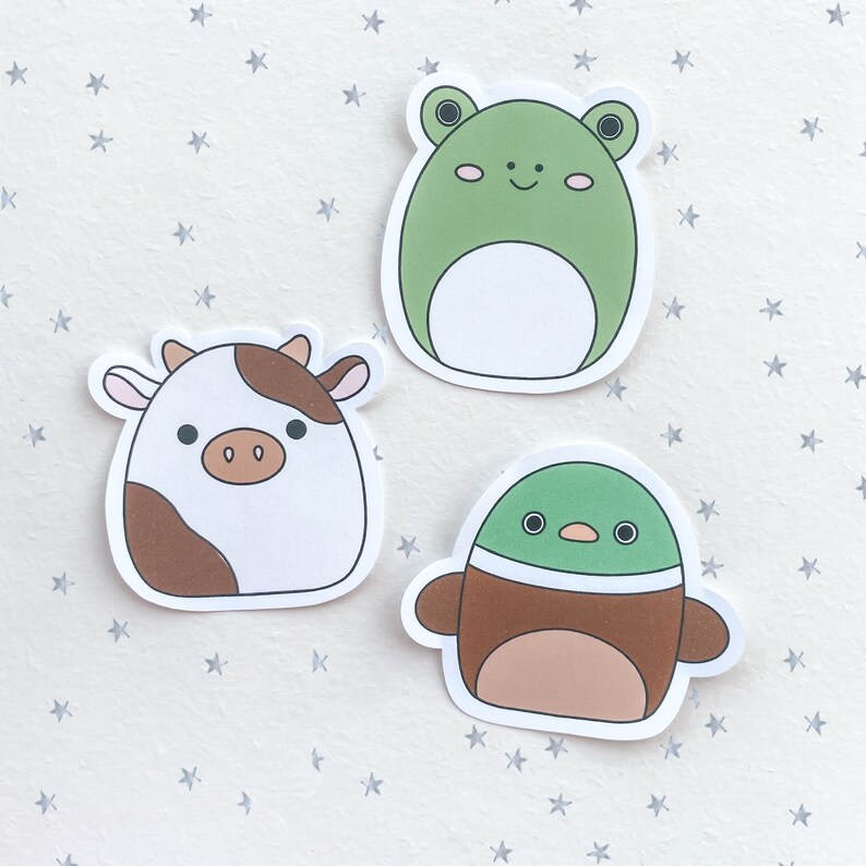 Squishmallow Animals Stickers | Sticker Pack | Cute Sticker | Bubba ...