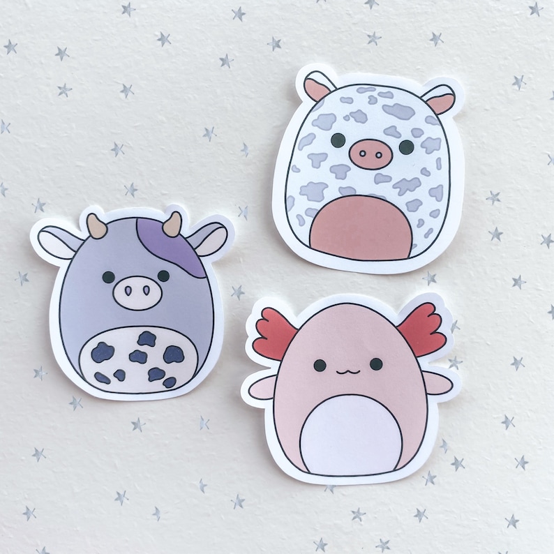 Squishmallow Animals Stickers | Sticker Pack | Cute Sticker | Bubba ...