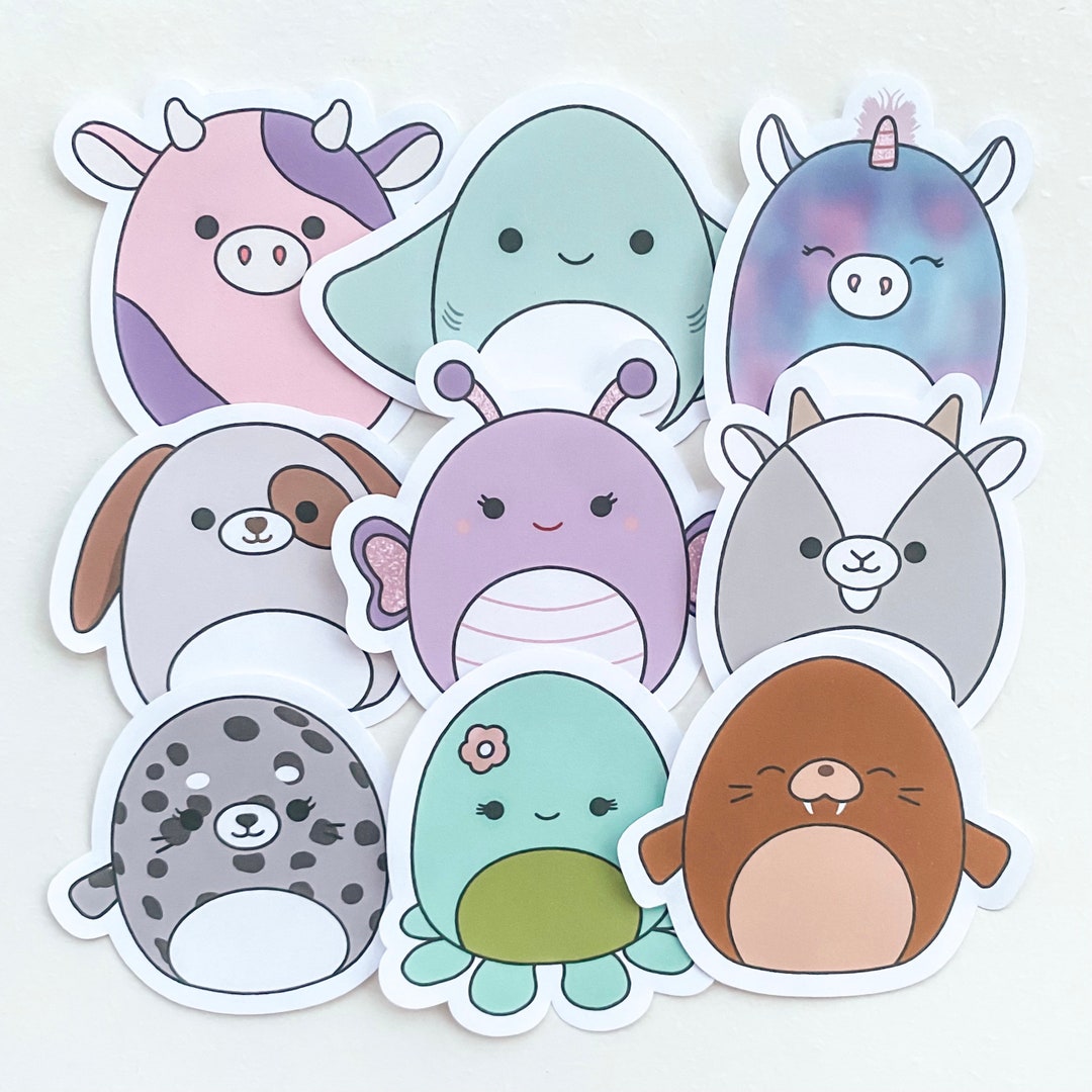 Squishmallow Animals Stickers | Sticker Pack | Cute Stickers | Patty ...
