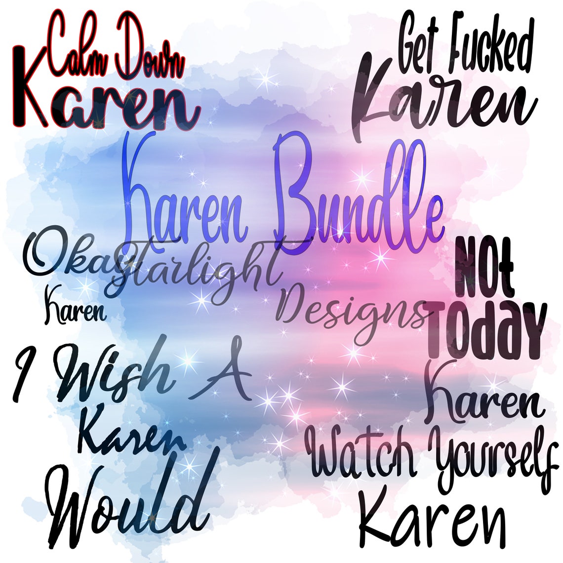 Karen SVG Bundle Png Jpg Cut Files for Cricut and Cameo - Etsy