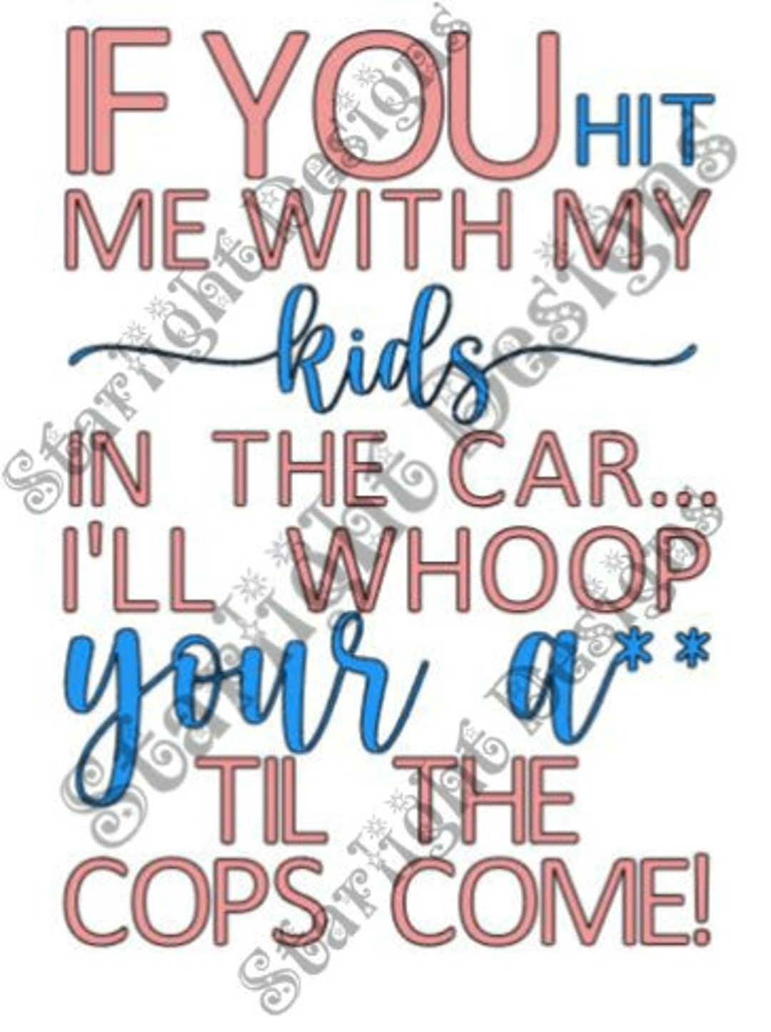 If You Hit Me With My Kids in the Car Cut File for Cricut and Cameo - Etsy