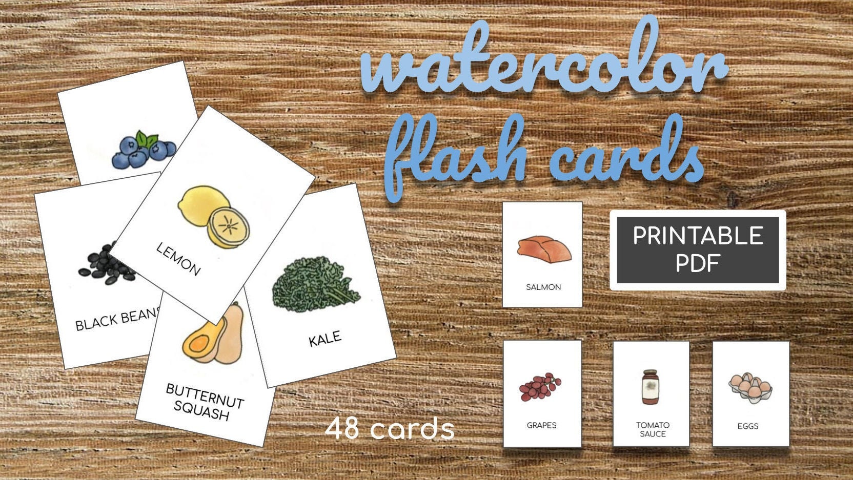 Deck of 48 Printable Cards | Food Groups | Memory | Go Shopping ...