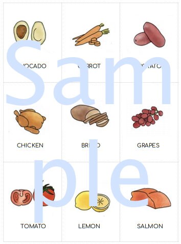 Deck of 48 Printable Cards | Food Groups | Memory | Go Shopping ...