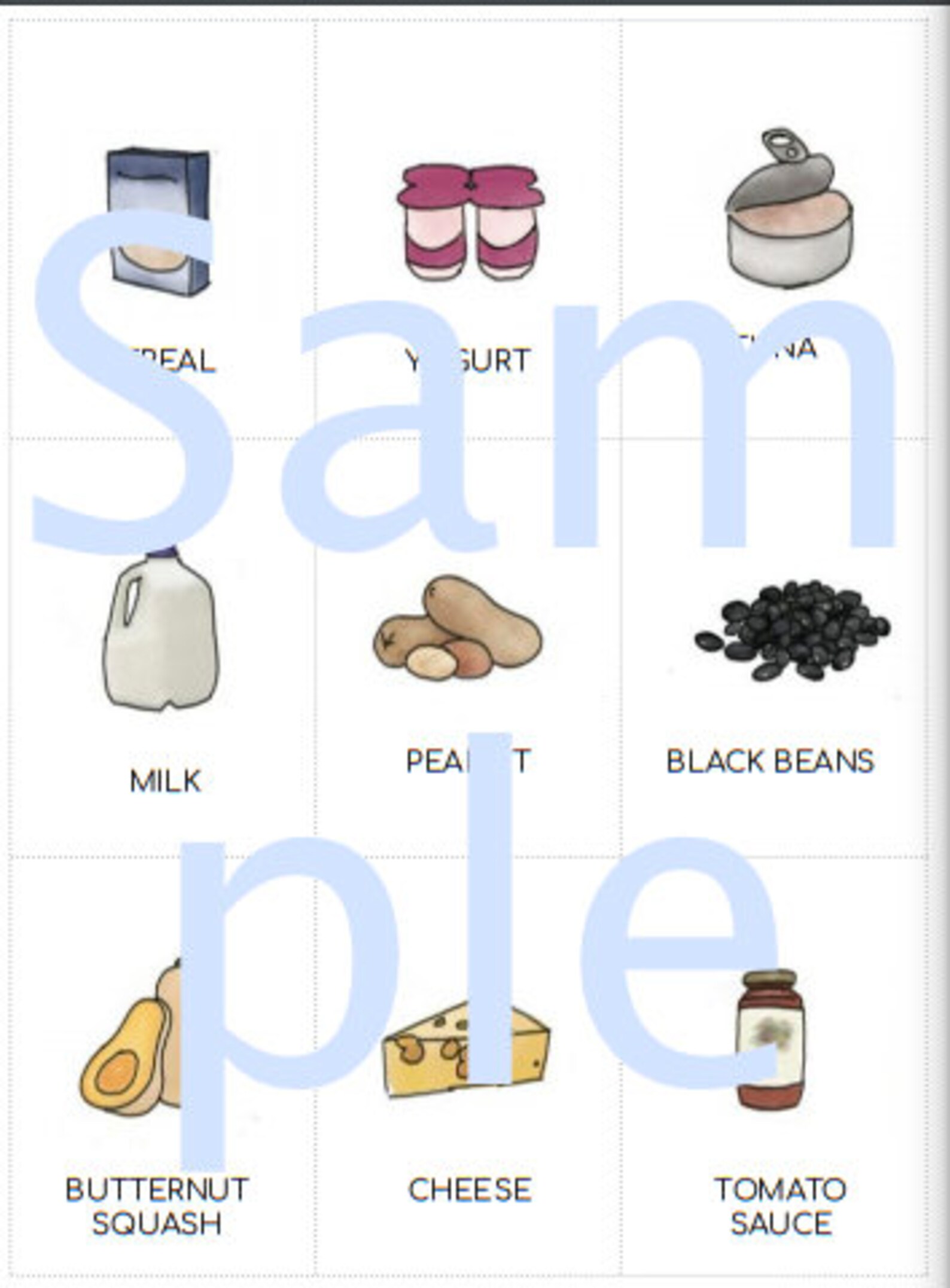 Deck of 48 Printable Cards | Food Groups | Memory | Go Shopping ...