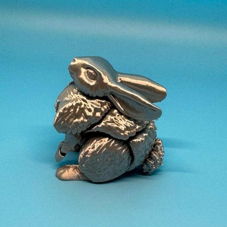 Articulated 3D Printed Bunny: Flexi Fidget Toy - Etsy