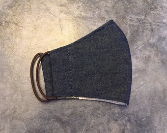 Set of Denim Face Mask and Fingerless Gloves Driving Gloves - Etsy