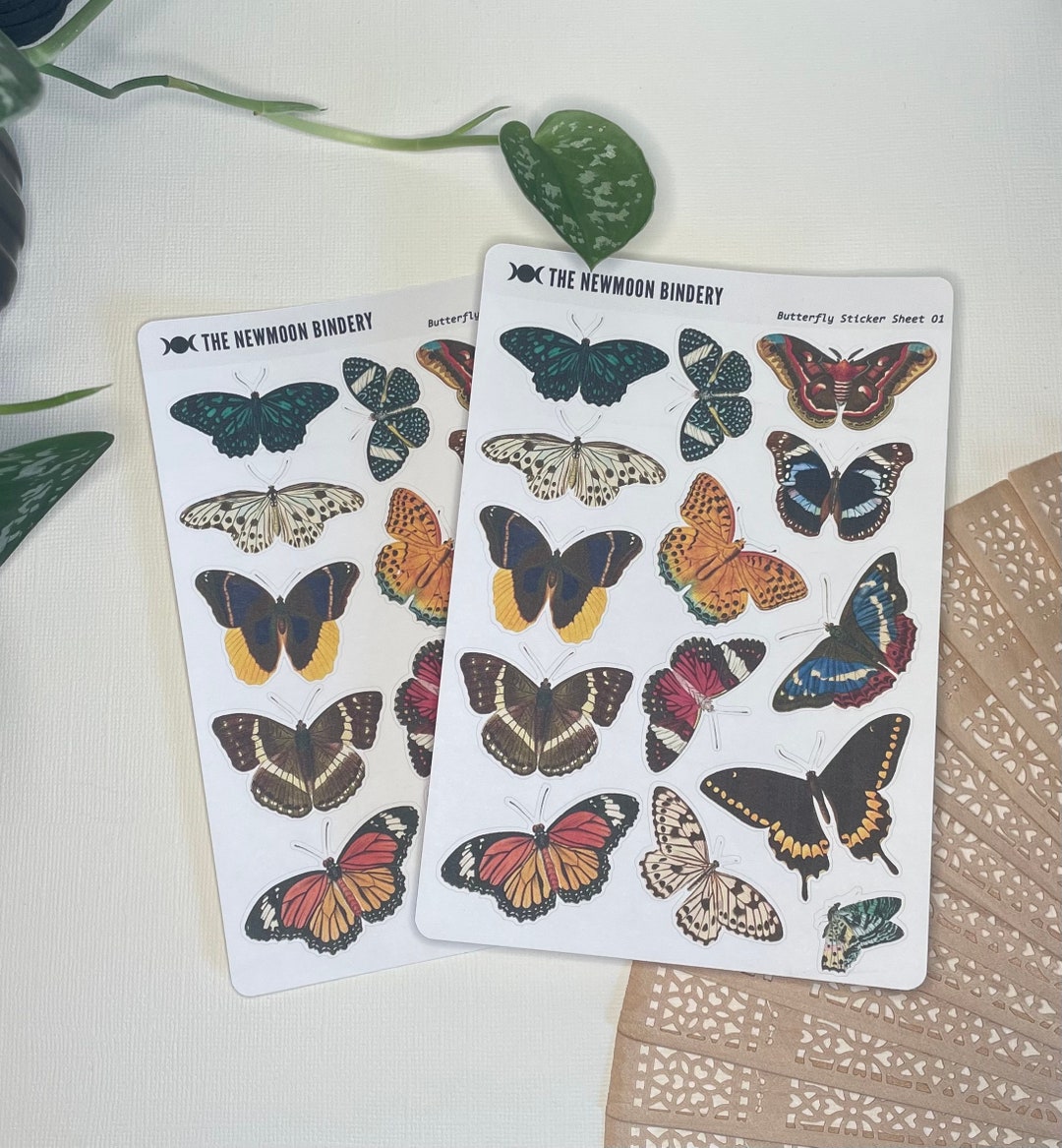 Butterfly Sticker Sheet #1, Planner Stickers, Butterfly and Moth ...