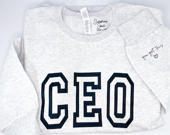 CEO Crewneck | Small Business Owner Sweatshirt | Female Entrepreneur ...