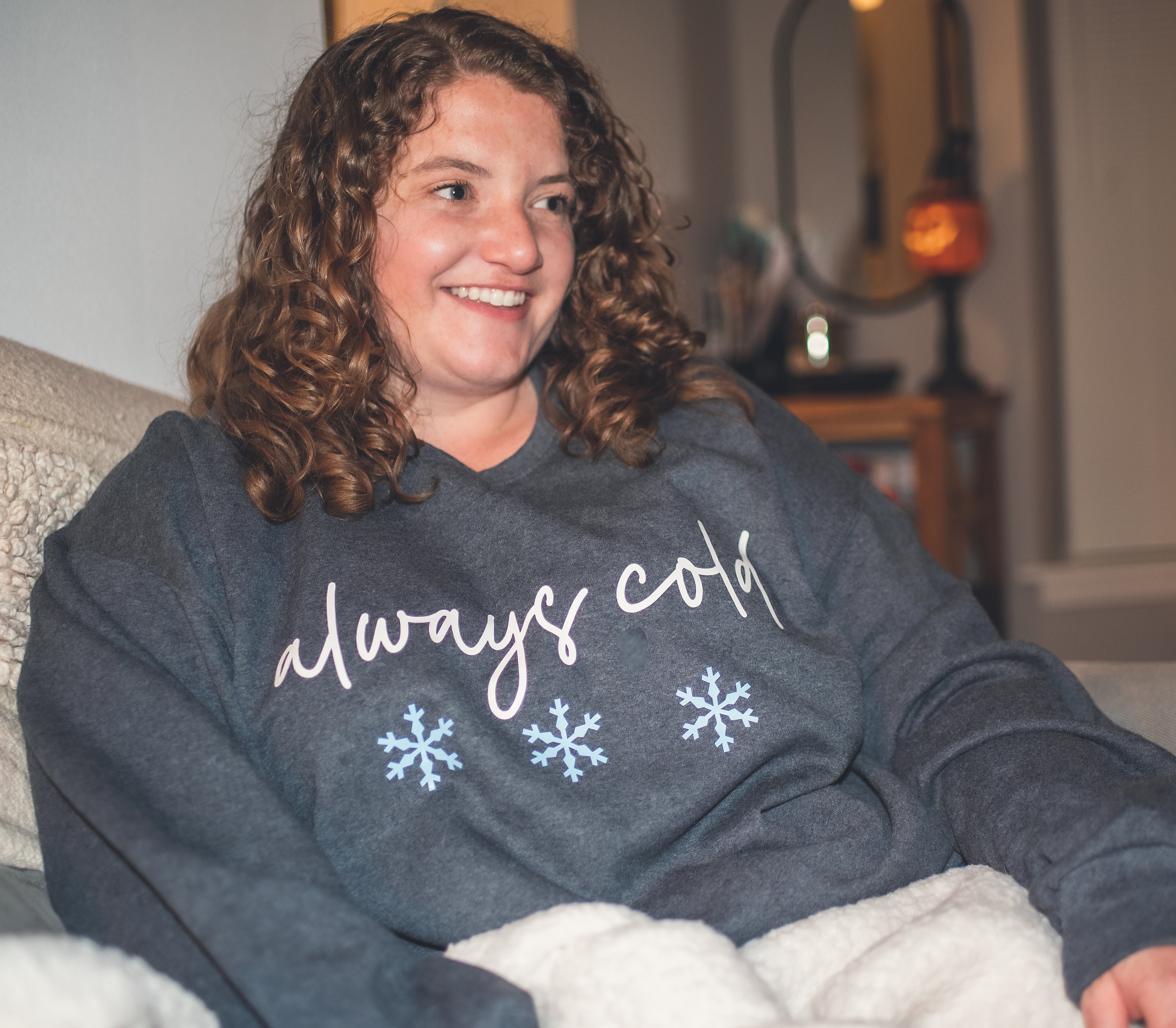 Always Cold Sweatshirt Cute Winter Sweatshirt Cozy - Etsy