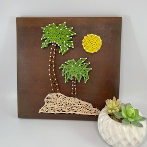 Palm Tree String Art | Beach String Art | Coastal Wall Art | Tropical ...