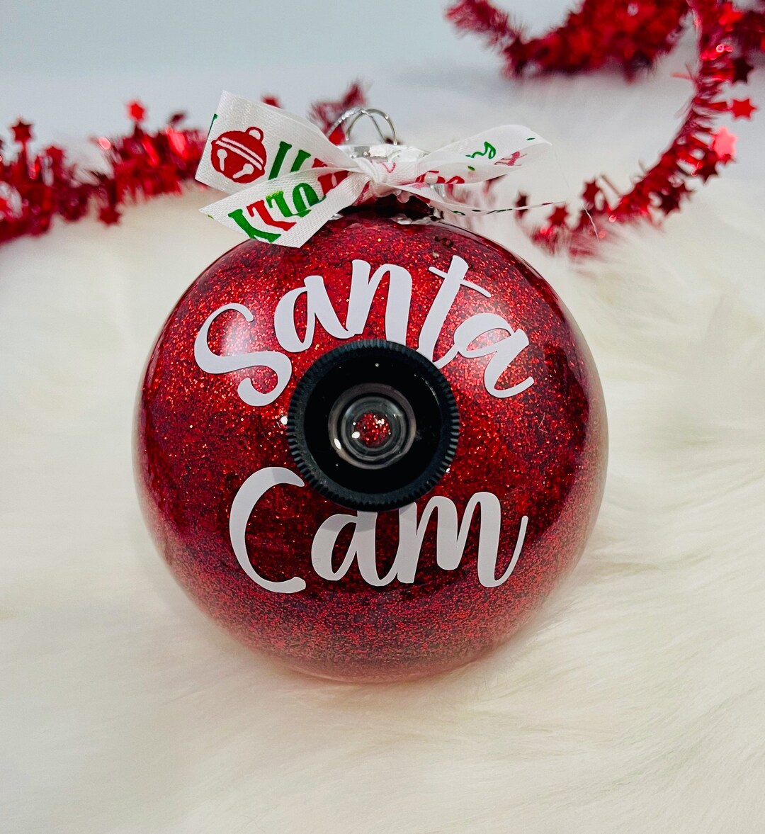 Santa Cam Christmas Ornament | Santa Spy Cam | Glitter Ornament | Kids ...