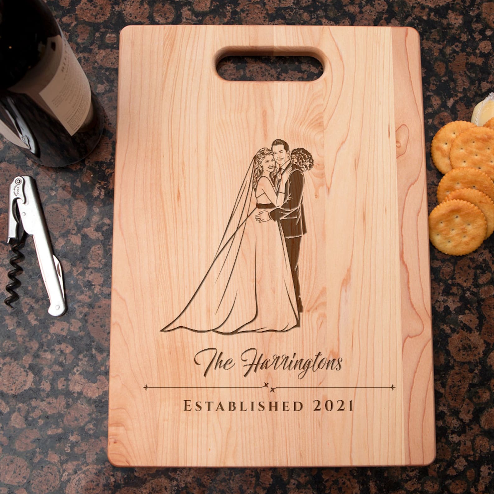 Custom Wedding Cutting Board Personalized Maple Cutting | Etsy