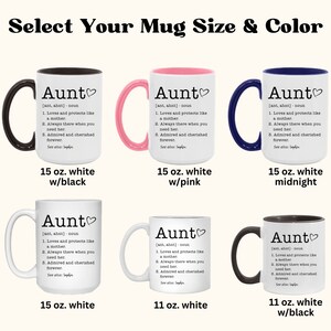 Aunt Definition Mug, Aunt Gift Personalized, Aunt Cup, Gift for Aunt ...