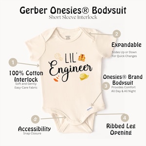 Little Engineer Onesie®, Future Engineer Baby Onesie®, Hard Hat & Tools ...