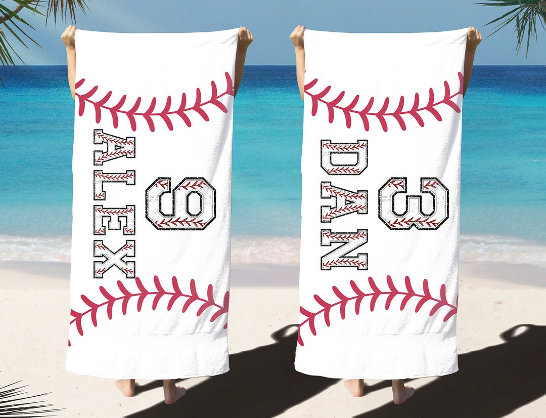 Baseball Player Beach Towel, Baseball Player Gifts, Personalized ...