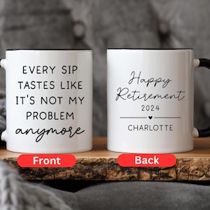 Personalized Retirement Coffee Mug, Happy Retirement Cup,custom ...