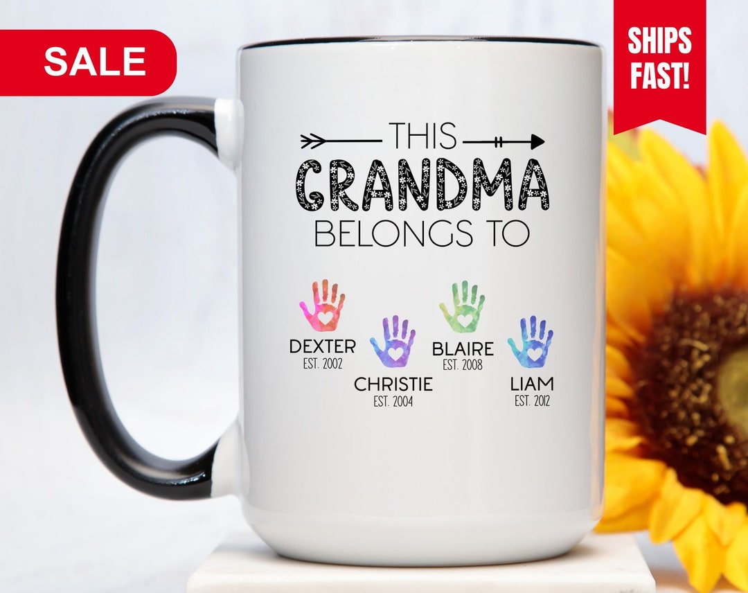 This Grandma Belongs to Mug, Personalized Name Grandma Mug, Mothers Day ...