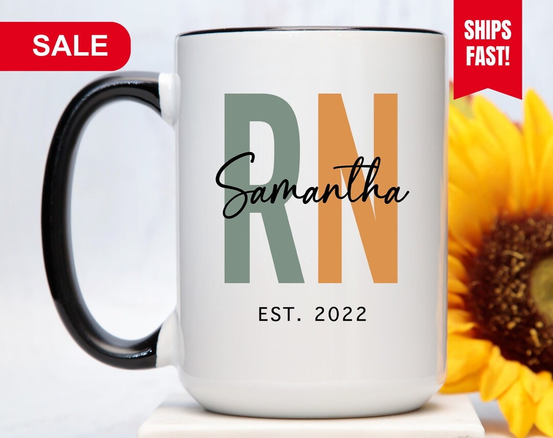 Personalized RN Mug, RN Gift, Custom RN Mug, Rn Coffee Cup, Gift for Rn ...