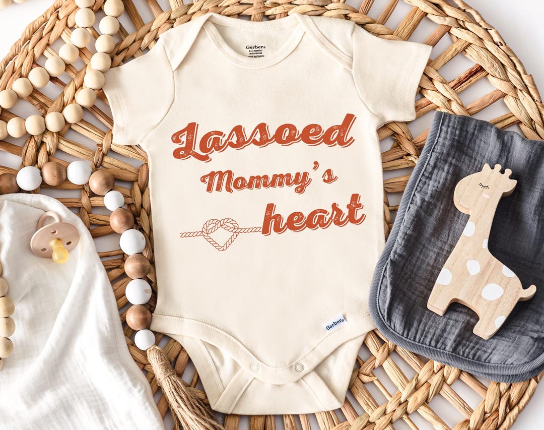 Lassoed Mommy's Heart Baby Onesie®, New Mommy Gift, Lasso Rope Baby ...