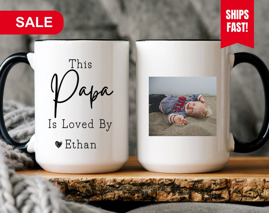 This Papa is Loved By, Papa Mug From Kids, Papa Gift From Kids, Papa ...