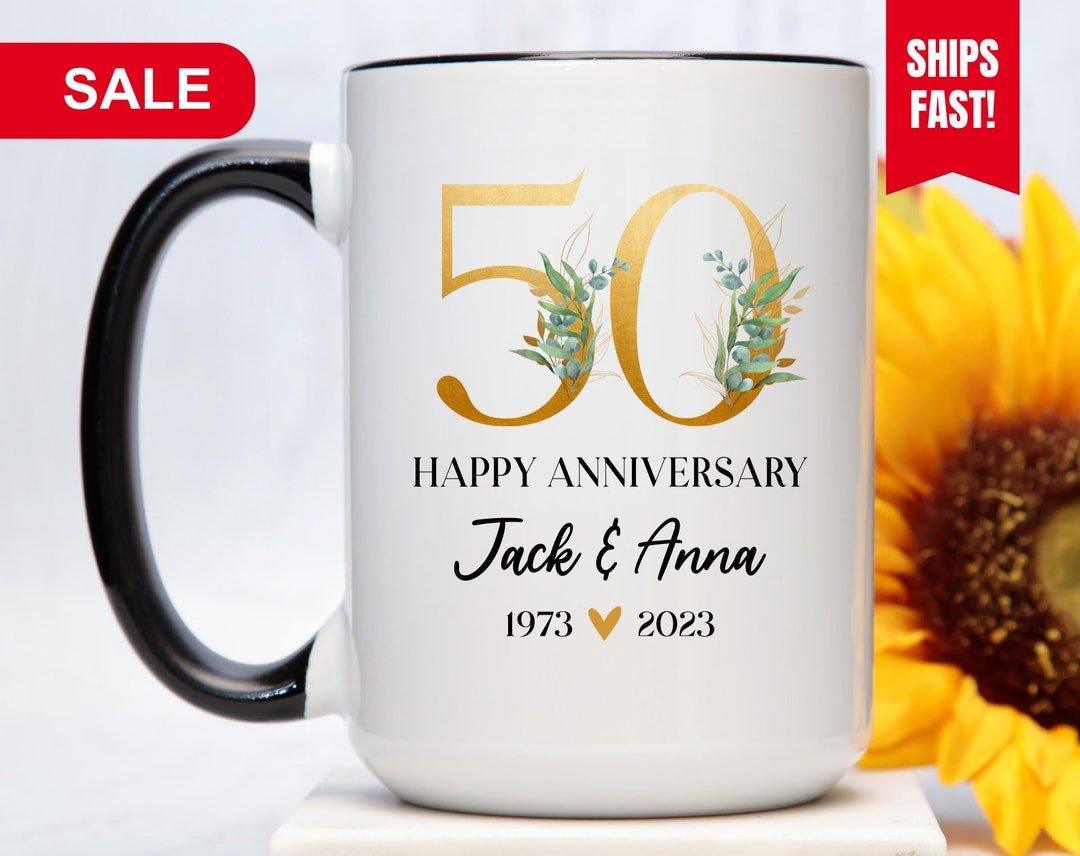 50th Anniversary Mug Personalized, 50th Anniversary Gift, 50th ...