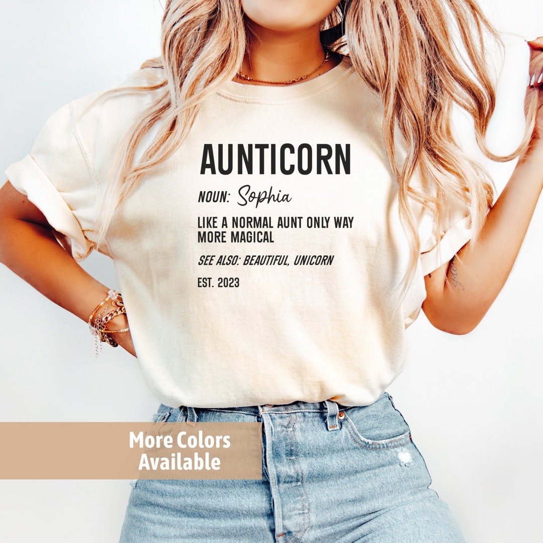 Aunticorn Definition Shirt, Personalized Auntie Shirt, Aunt Definition ...