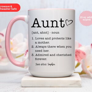 Aunt Definition Mug, Aunt Gift Personalized, Aunt Cup, Gift for Aunt ...