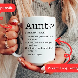 Aunt Definition Mug, Aunt Gift Personalized, Aunt Cup, Gift for Aunt ...