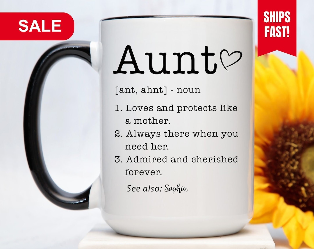 Aunt Definition Mug, Aunt Gift Personalized, Aunt Cup, Gift for Aunt ...