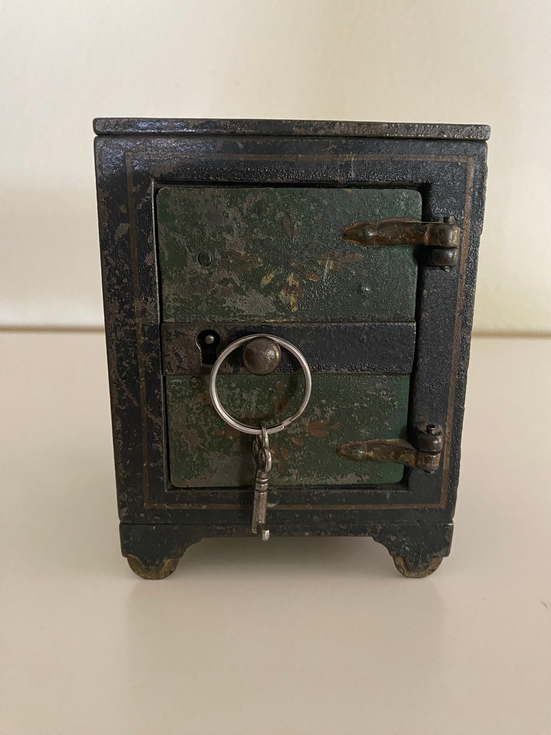 Miniature Cast Iron Safe Bank With Original Key - Etsy
