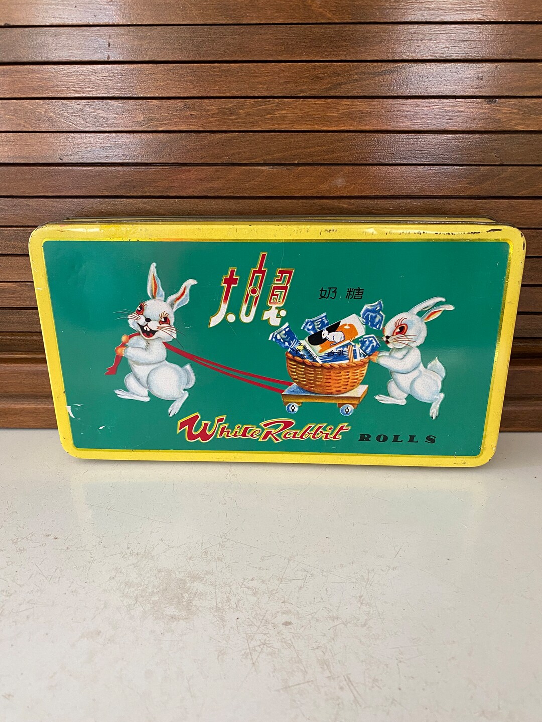 Vintage White Rabbit Candy Tin Made in Shanghai - Etsy