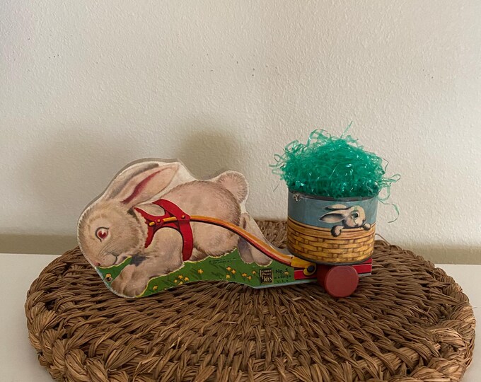 Fisher Price Bunny Rabbit Pull Toy Candy Cart - Etsy
