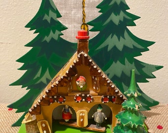 Vintage German Chalet Weather House With Thermometer. Cute Kitsch ...