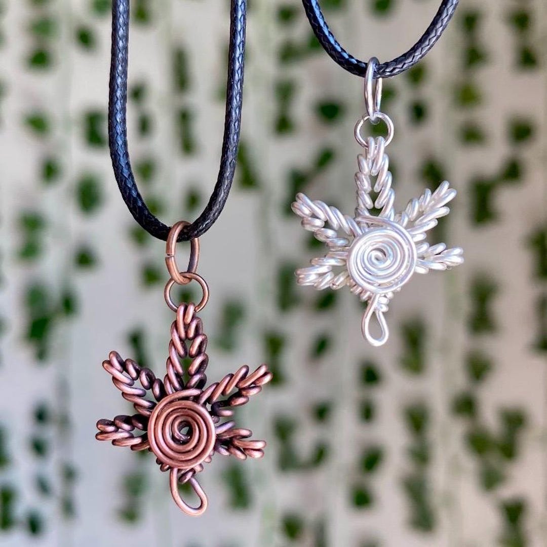 Mini Wire Wrap Swirl Leaf Pendants - Etsy