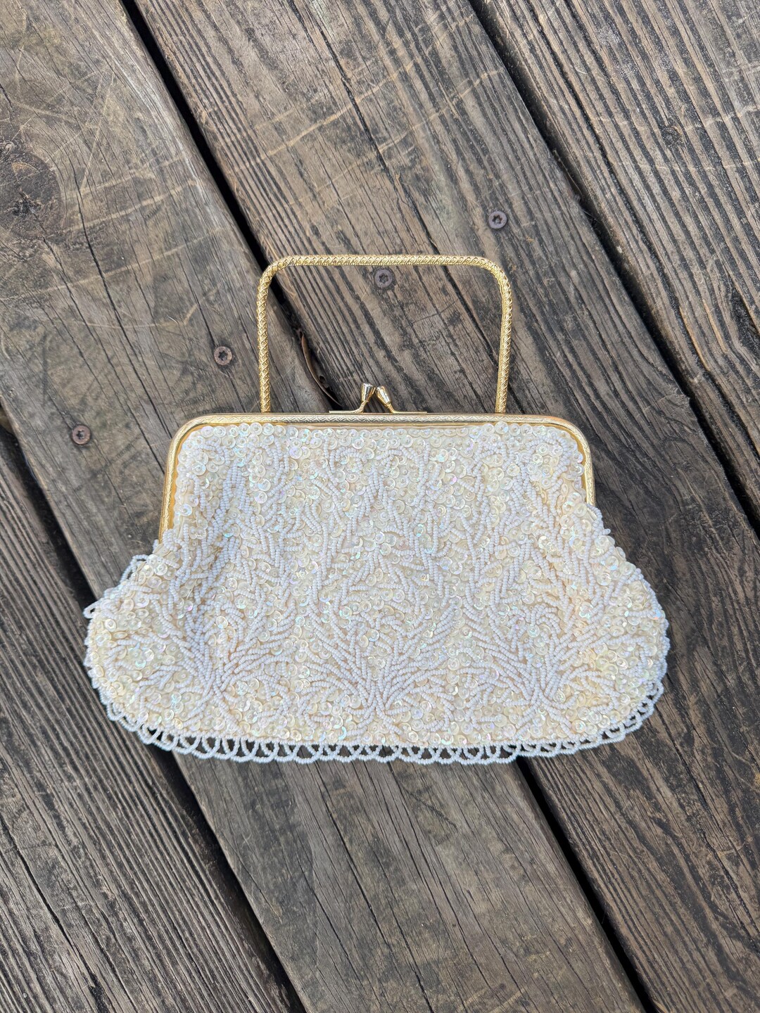 1950s/60s Vintage Richere Beaded Sequin Top Handle Purse - Etsy