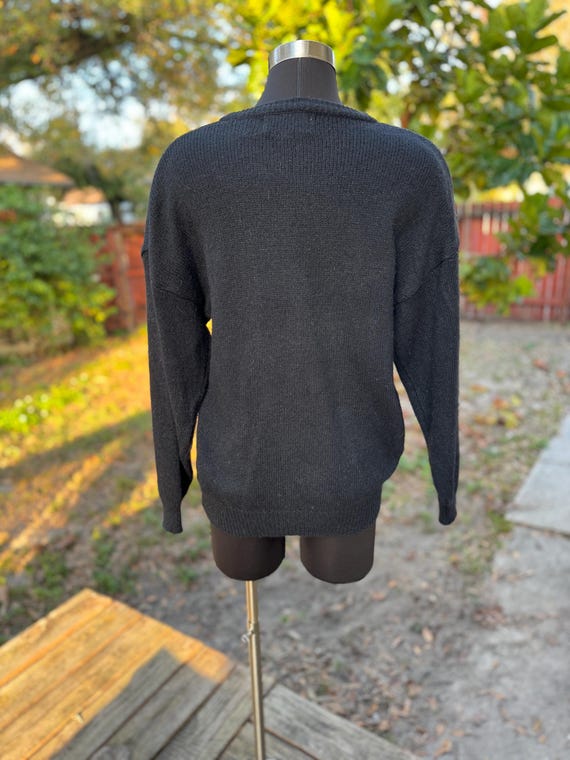 80s/90s The Import Workshop Silk Angora Bow Sweater - Gem