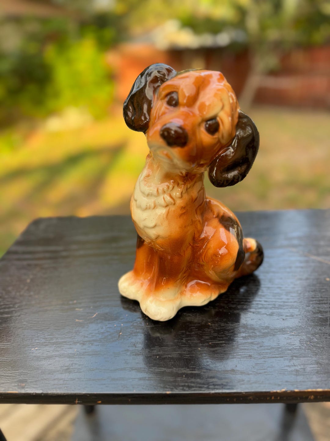 Vintage Porcelain Ceramic Dog Statue - Etsy