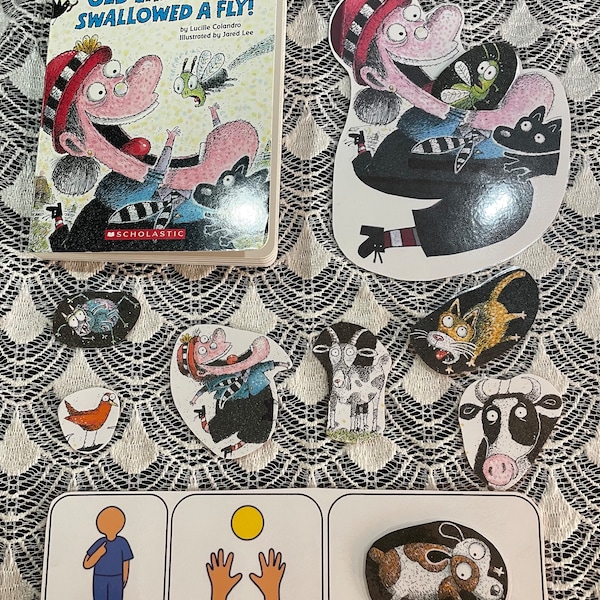 Old Lady That Swallowed a Fly Puppet - Etsy