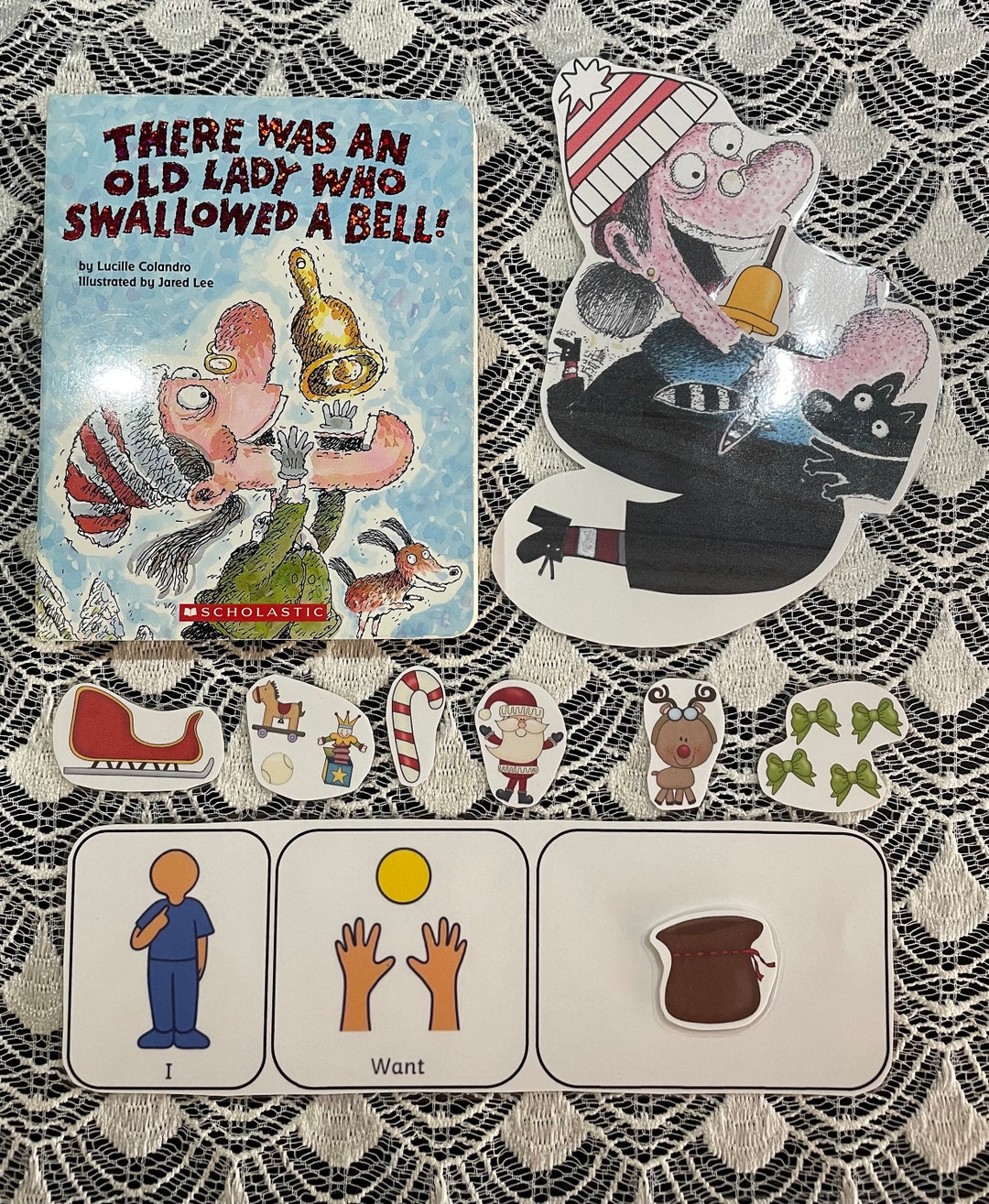 There Was an Old Lady Who Swallowed a Bell Board Book W Props |felt ...