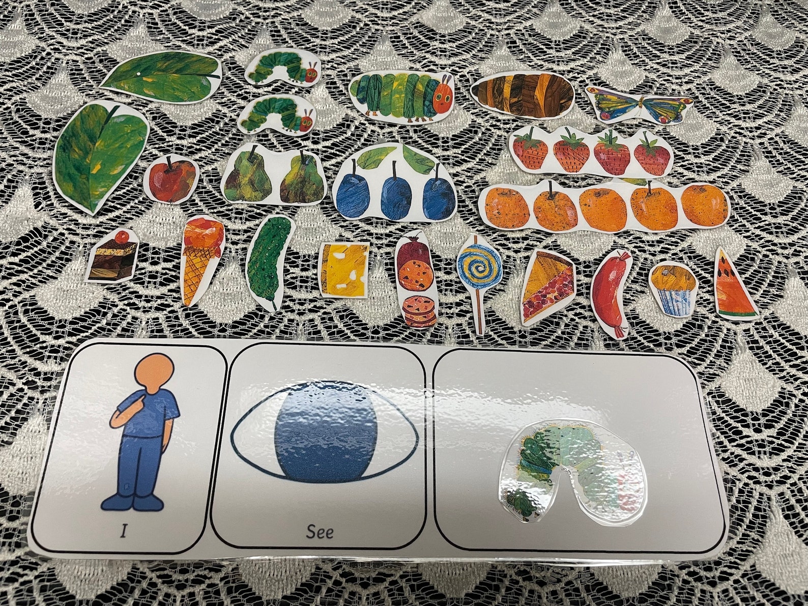 The Very Hungry Caterpillar Book W Story Props| Felt-flannel Felt Board ...