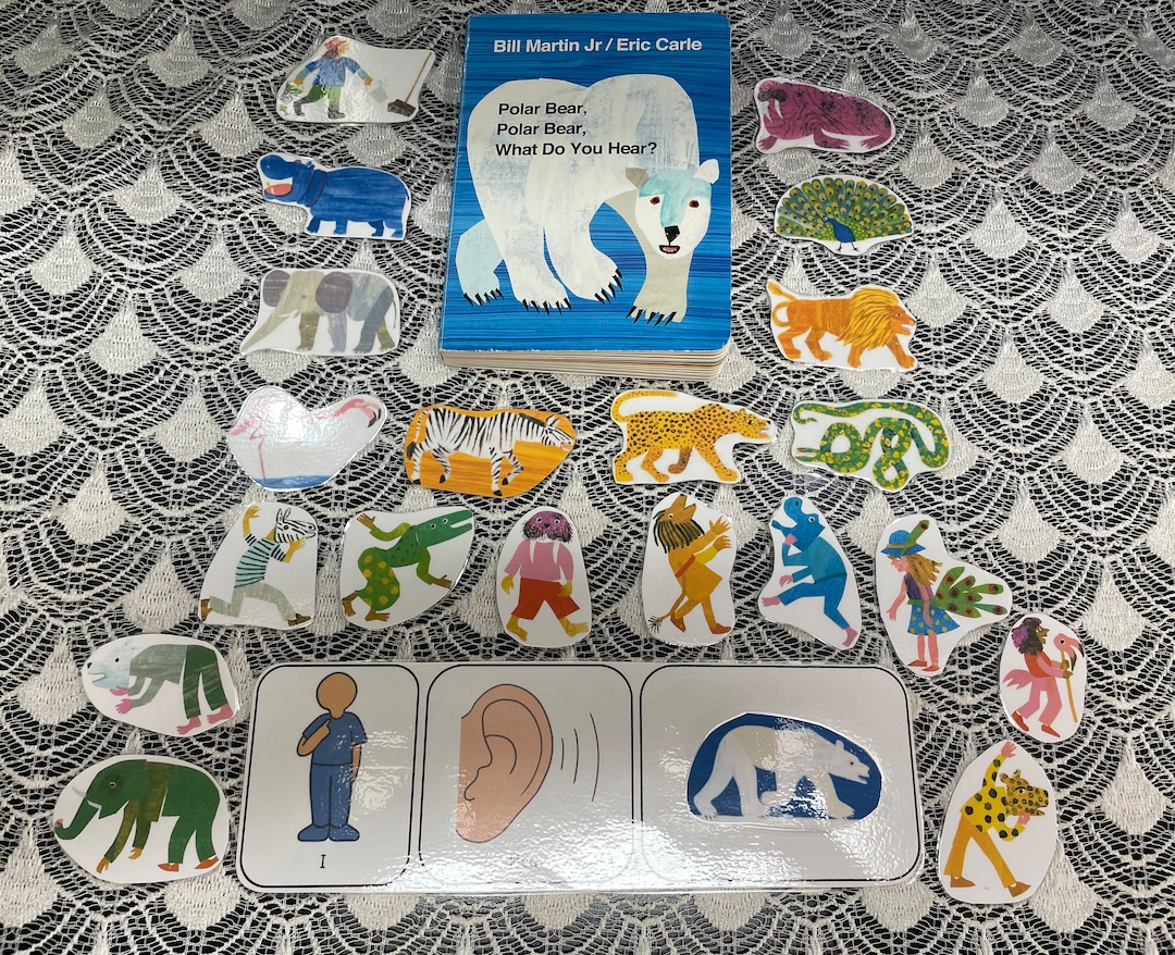 Polar Bear Board Book W Story Props| Felt-flannel Felt Board| Language ...