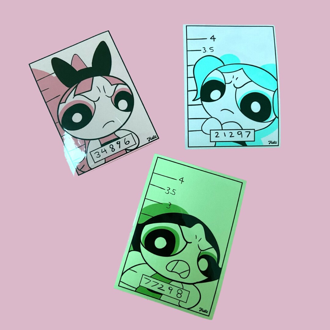 Powerpuff Mugshot 3pack - Etsy Hong Kong