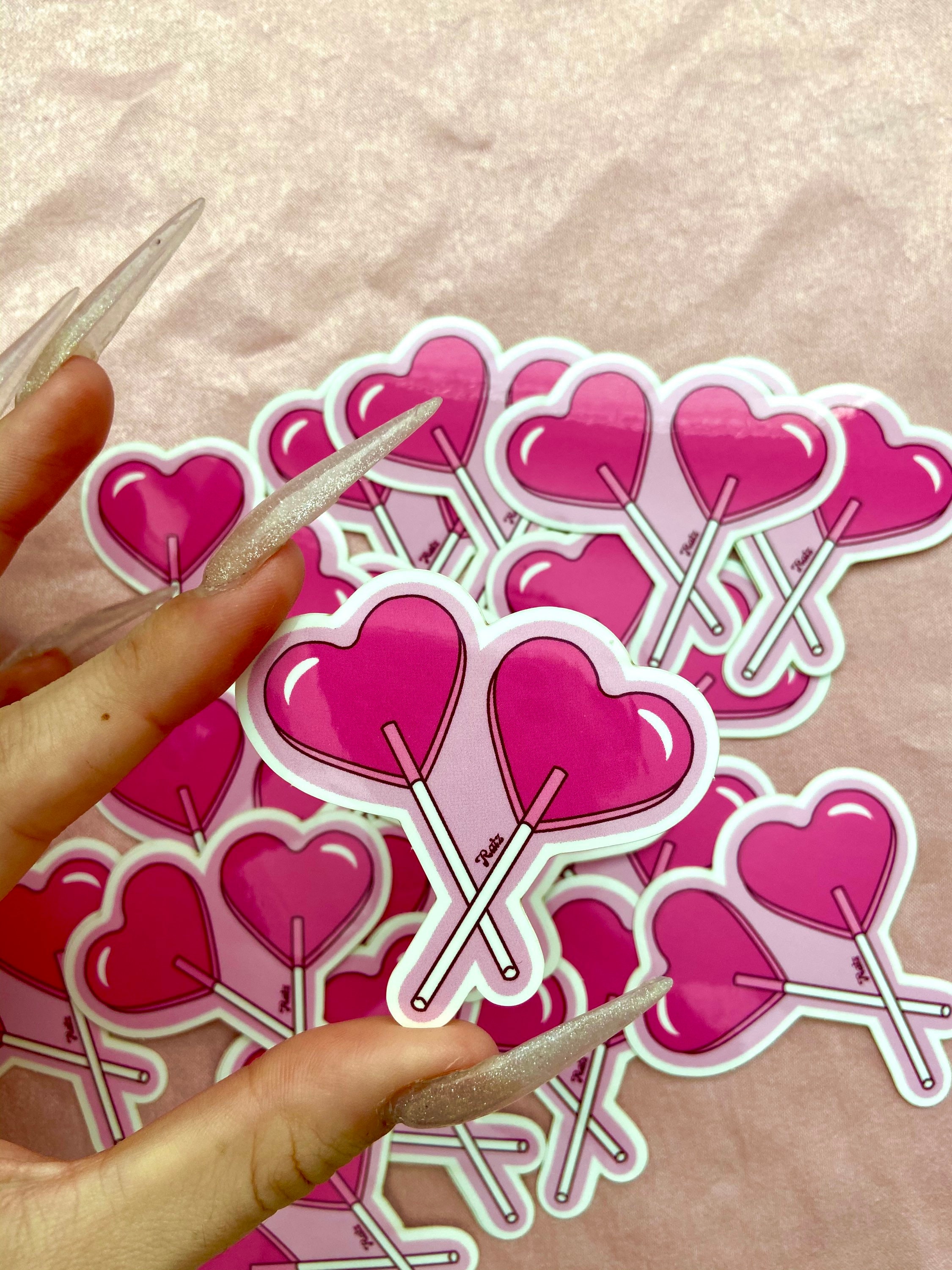 Heart Lollipop Sticker - Etsy