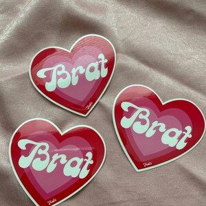Brat Heart Sticker - Etsy