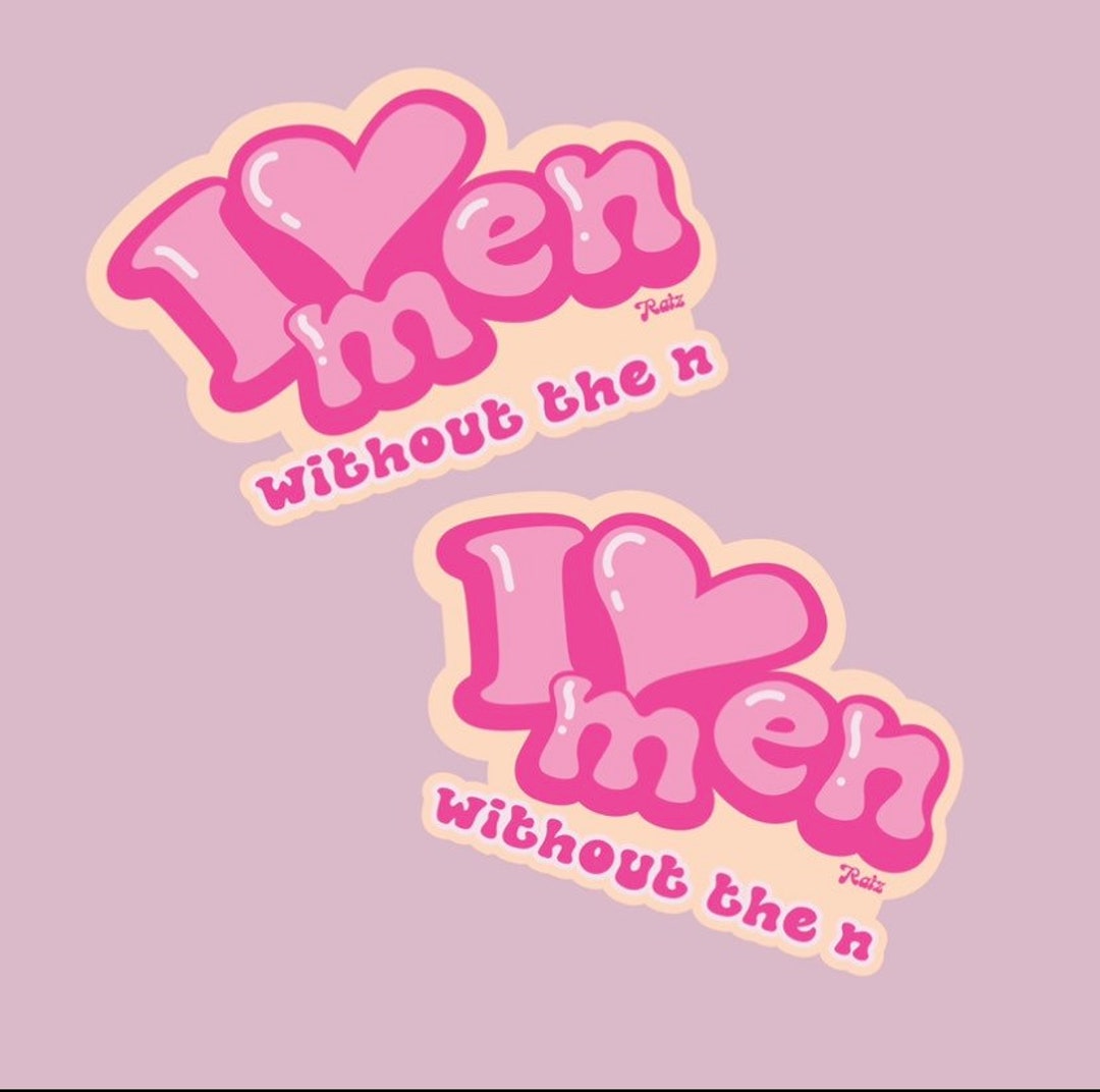 I Heart Men (without the N) Sticker - Etsy