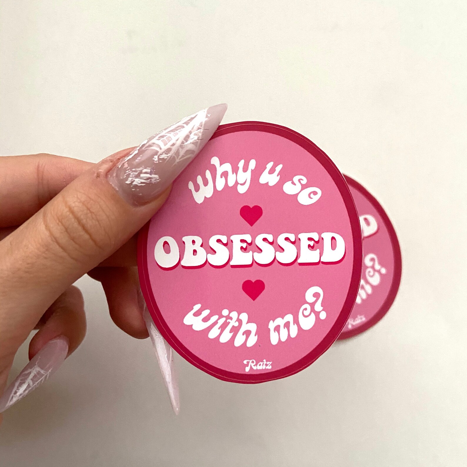 Why u so obsessed w me sticker | Etsy