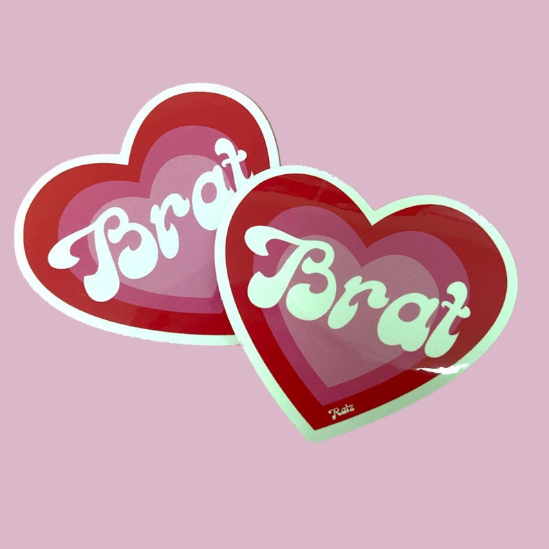 Brat Heart Sticker - Etsy